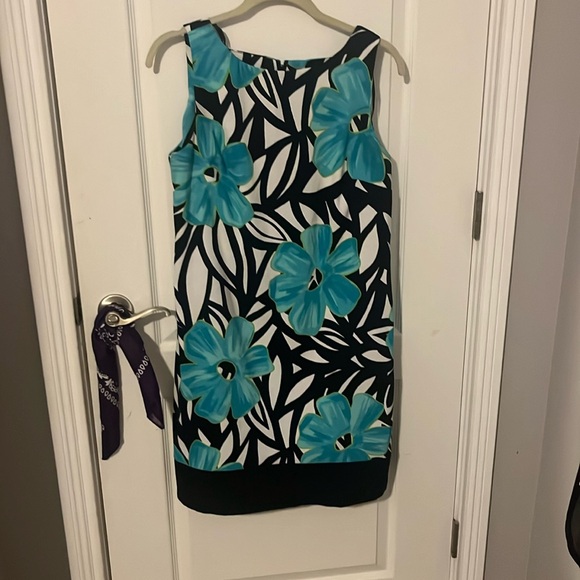 AB Studio | Dresses | Blue Flower Dress | Poshmark
